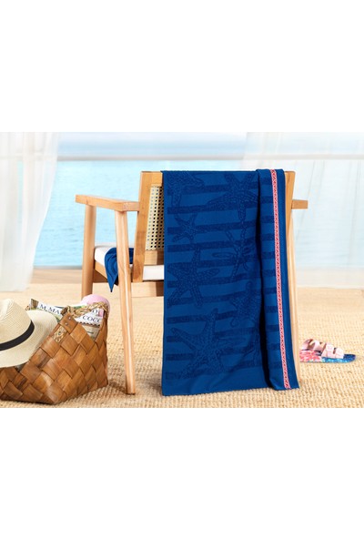 Madame Coco Coraline Plaj Havlusu - Lacivert -70X150 cm