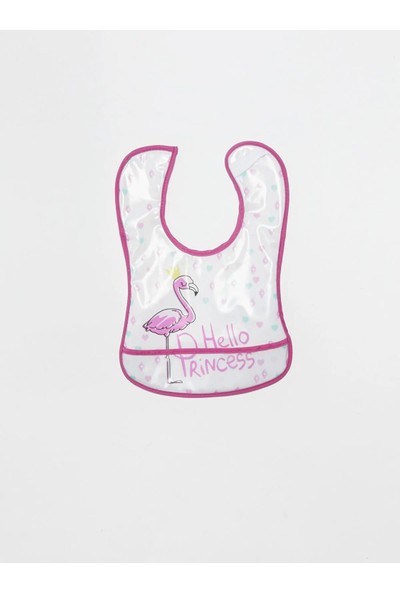 LCW Home Baskılı Kız Bebek Mama Önlüğü