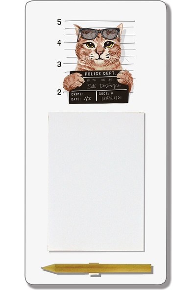 Gizeo Concept Suçlu Kedi Desenli Buzdolabı Magneti Gizeo Concept Suçlu Kedi Desenli Buzdolabı Magneti
