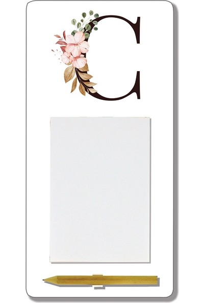 Gizeo Concept Çiçekli C Harfi Desenli Buzdolabı Magneti Gizeo Concept Çiçekli C Harfi Desenli Buzdolabı Magneti