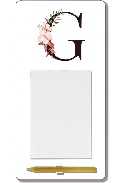 Gizeo Concept Çiçekli G Harfi Desenli Buzdolabı Magneti Gizeo Concept Çiçekli G Harfi Desenli Buzdolabı Magneti