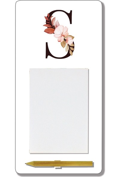 Gizeo Concept Çiçekli S Harfi Desenli Buzdolabı Magneti Gizeo Concept Çiçekli S Harfi Desenli Buzdolabı Magneti