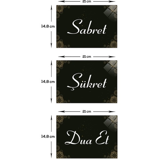 Decorita Dini İslami Tablo | Sabret - Şükret - Dua Et | Fiyatı