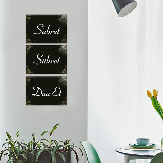 Decorita Dini İslami Tablo | Sabret - Şükret - Dua Et | Fiyatı