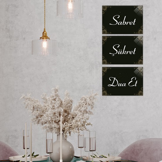 Decorita Dini İslami Tablo | Sabret - Şükret - Dua Et | Fiyatı