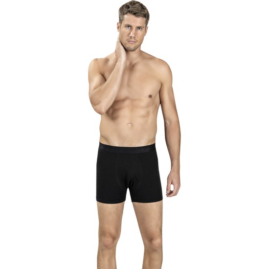 Jiber Erkek Siyah Modal Pamuklu Boxer 321 Fiyatı