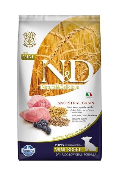 N-D Düşük Tahıllı Kuzu Etli Ve Yaban Mersinli Küçük Irk Yavru Köpek Maması 7 Kg N-D Düşük Tahıllı Kuzu Etli Ve Yaban Mersinli Küçük Irk Yavru Köpek Maması 7 Kg