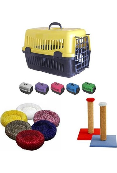 Pet Style 3'lü Set Kedi Taşıma Çantası + Kedi Yatağı + Tırmalama