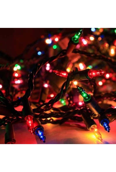 Balonpark Renkli Yılbaşı Çam Ağacı Süsleme Işığı 10 metre Led Lambaları