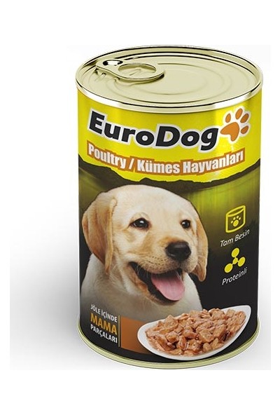 Eurodog Yavru Köpek Konservesi Tavuk Etli 415 Gr Eurodog Yavru Köpek Konservesi Tavuk Etli 415 Gr
