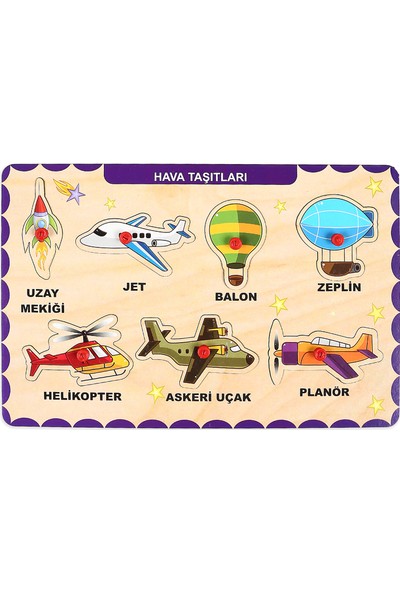 Maketçiniz Ahşap Tutmalı Eğitici Yapboz Hava Taşıtları Maketçiniz Ahşap Tutmalı Eğitici Yapboz Hava Taşıtları