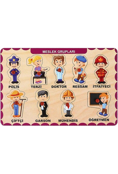 Maketçiniz Ahşap Tutmalı Eğitici Yapboz Meslekler Maketçiniz Ahşap Tutmalı Eğitici Yapboz Meslekler