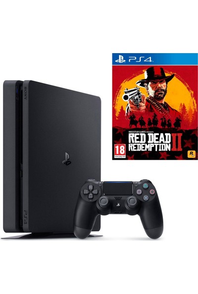 Sony PS4 Slim 500 GB Oyun Konsolu + PS4 Red Dead Redemption 2 Sony PS4 Slim 500 GB Oyun Konsolu + PS4 Red Dead Redemption 2