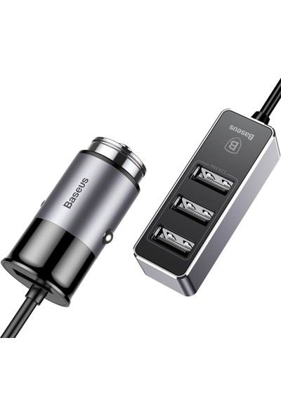 Baseus Enjoy 4 USB Gümüş Araç İçi Çakmak Şarj