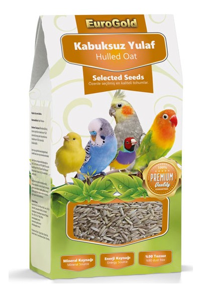 EuroGold Kabuksuz Yulaf Tohumu Kuş Yem Katkısı 300 gr