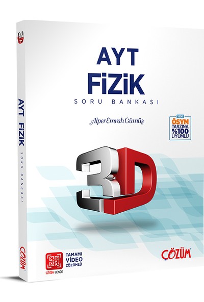 Çözüm Yayınları AYT 3D Fizik Soru Bankası - Alper Emrah Gümüş Çözüm Yayınları AYT 3D Fizik Soru Bankası - Alper Emrah Gümüş