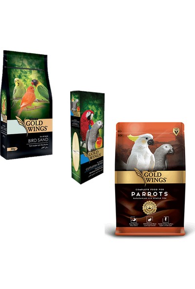 Gold Wings Premium Papağan Kuş Yem Seti Gold Wings Premium Papağan Kuş Yem Seti