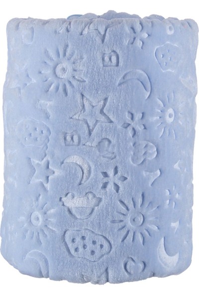 Bahar Kutulu Peluş Battaniye Mavi