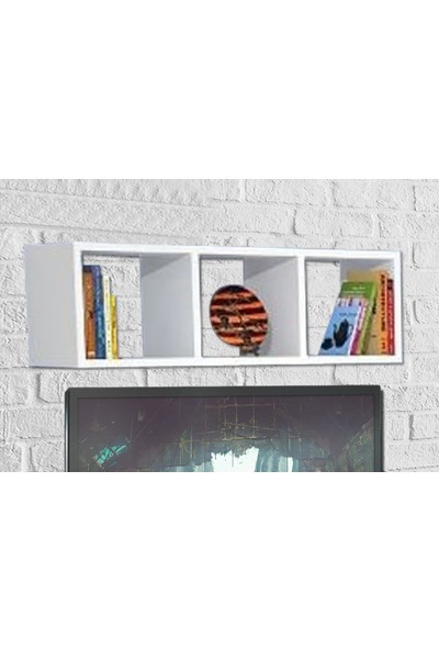 Pratico Duvar Rafi 3 Gözlü Kitaplık