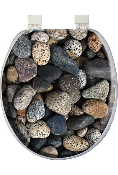 Yumuşak Çakıl Taşı Desenli Siyah Klozet Kapağı Yumuşak Çakıl Taşı Desenli Siyah Klozet Kapağı