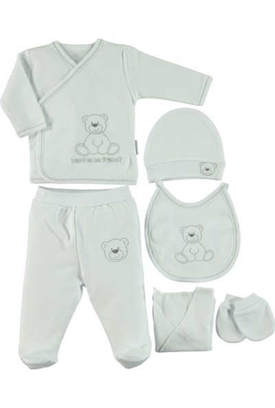 Kujju Penye 6'lı Zıbın Takımı Yenidoğan Beyaz