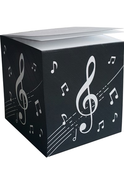 DirektAl Müzik Notalı Küp Notluk - Yenilik, Sırttan Ciltli DirektAl Müzik Notalı Küp Notluk - Yenilik, Sırttan Ciltli