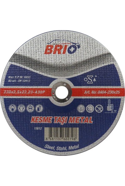 Brio Kesme Taşı 230X25 5li