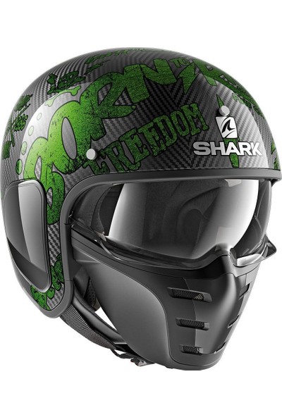 Shark S-Drak Carbon Freestyle Kask | Yeşil Shark S-Drak Carbon Freestyle Kask | Yeşil