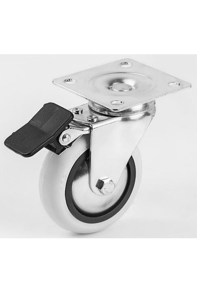 HTS 353 75x25 mm Frenli Tablalı Teker HTS 353 75x25 mm Frenli Tablalı Teker