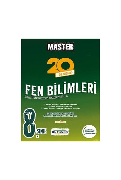 Okyanus 8. Sınıf Master 20 Fen Bilimleri Denemesi Okyanus 8. Sınıf Master 20 Fen Bilimleri Denemesi