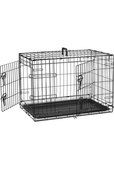 Best Cage 91X61X67 Cm İki Kapılı Katlanabilir Metal Köpek Kafesi Best Cage 91X61X67 Cm İki Kapılı Katlanabilir Metal Köpek Kafesi
