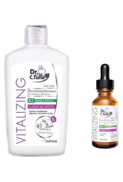 Dr.C.Tuna Vitalizing Sarımsaklı Şampuan 500 Ml+Sarımsak Yağı Dr.C.Tuna Vitalizing Sarımsaklı Şampuan 500 Ml+Sarımsak Yağı
