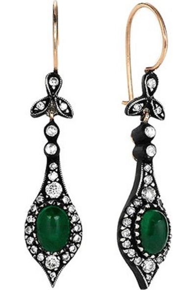 Altınbaş EBH101 Elmas Zümrüt Küpe