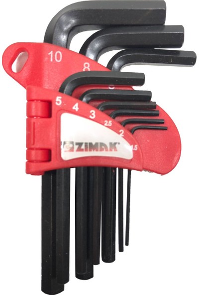 Zimak 9 Parça Düz Alyan Takımı 120 mm Kısa Zimak 9 Parça Düz Alyan Takımı 120 mm Kısa