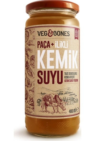 Veg&Bones Paça+İlikli Kemik Suyu 480 ml Veg&Bones Paça+İlikli Kemik Suyu 480 ml