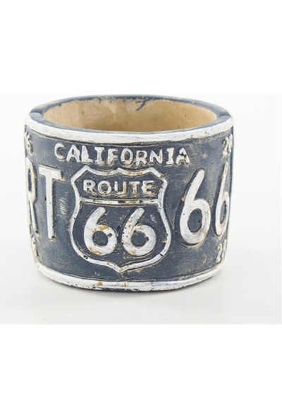 Euro Flora Mavi Seramik Saksı Route 66 9x7 Cm