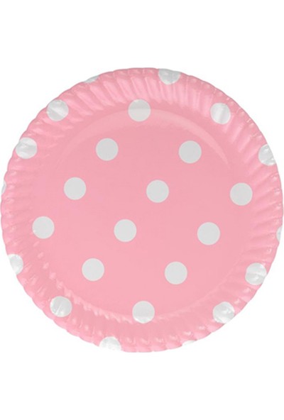 Zigzag Home Tabak Kağıt 23 cm Pembe Puanlı 8'Li Pk Zigzag Home Tabak Kağıt 23 cm Pembe Puanlı 8'Li Pk