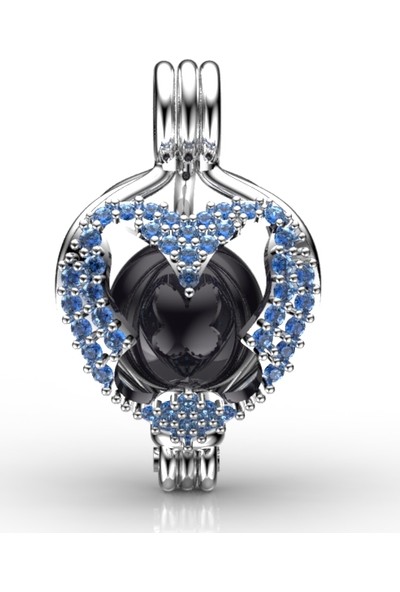 İstiridye İnci Safir Kelebek Kolye Seti 8-9 Mm Tahiti Aaa Kalite