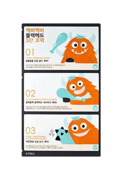 Missha A'Pieu Goblin Blackhead 3-Step Nose Pack Missha A'Pieu Goblin Blackhead 3-Step Nose Pack
