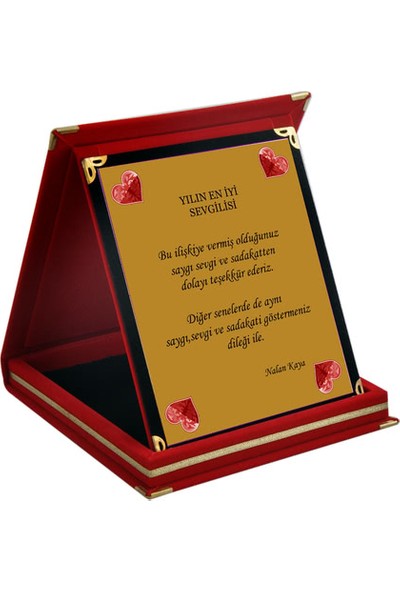 Meteor Hediyelik Yılın En İyi Sevgilisi Plaket