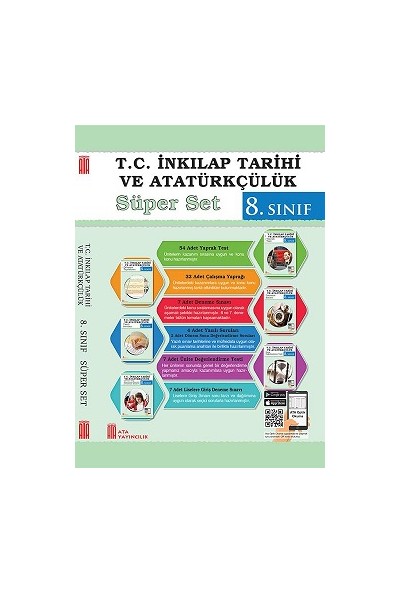 Ata Yayıncılık 8.Sınıf T.C. İnkılap Tarihi ve Atatürkçülük Süper Set Ata Yayıncılık 8.Sınıf T.C. İnkılap Tarihi ve Atatürkçülük Süper Set