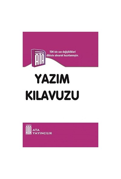 Ata Yayıncılık Yazım Kılavuzu