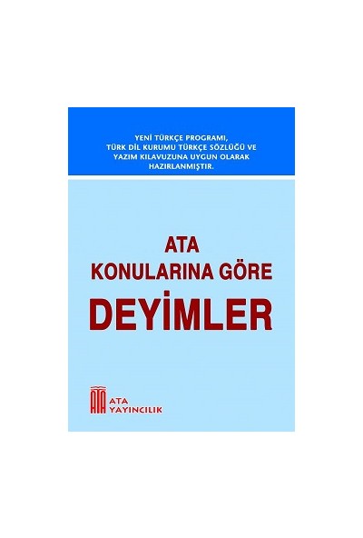 Ata Yayıncılık Konularına Göre Deyimler