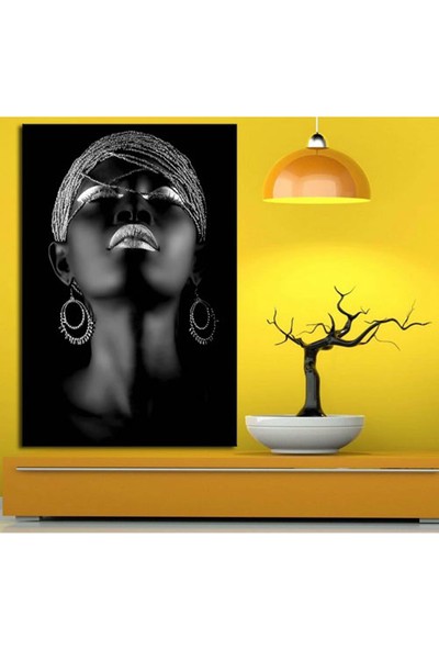 Sibiro Afrikalı Kadın Tabloları Gümüş Zk2 35 x 50 cm Sibiro Afrikalı Kadın Tabloları Gümüş Zk2 35 x 50 cm
