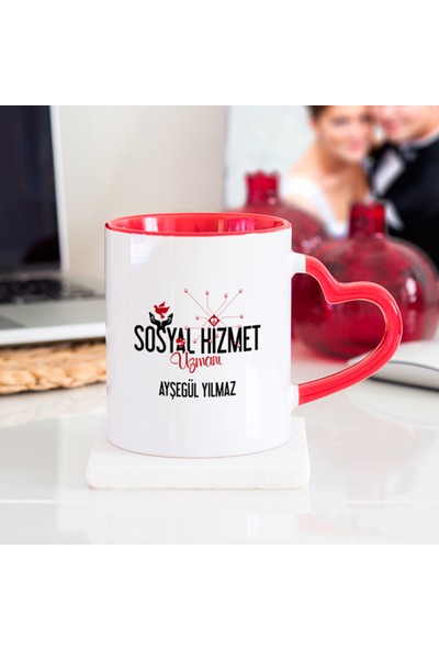 Pi İthalat Kişiye Özel Sosyal Hizmet Uzmanı Kalpli Kupa Bardak Pi İthalat Kişiye Özel Sosyal Hizmet Uzmanı Kalpli Kupa Bardak