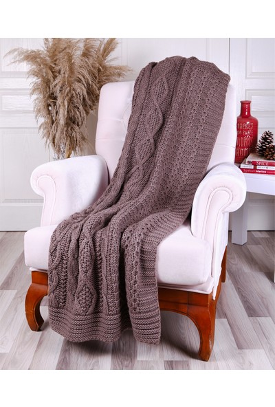 Betireshome Örgü Battaniye Moka