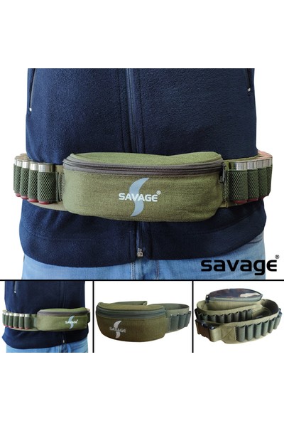 Savage Hh06067 Fişeklikli Bel Çantası Haki
