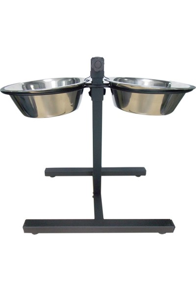 Tommy Ayarlanabilir Ayaklı Çelik Köpek Mama Su Kabı 2 Litre