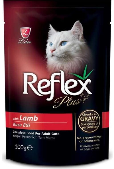 Reflex Plus Kuzu Etli Pounch Kedi Konservesi 100 gr
