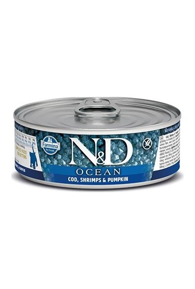 N&D Ocean Tahılsız Balıklı Karidesli Yavru Kedi Konservesi 80 gr N&D Ocean Tahılsız Balıklı Karidesli Yavru Kedi Konservesi 80 gr